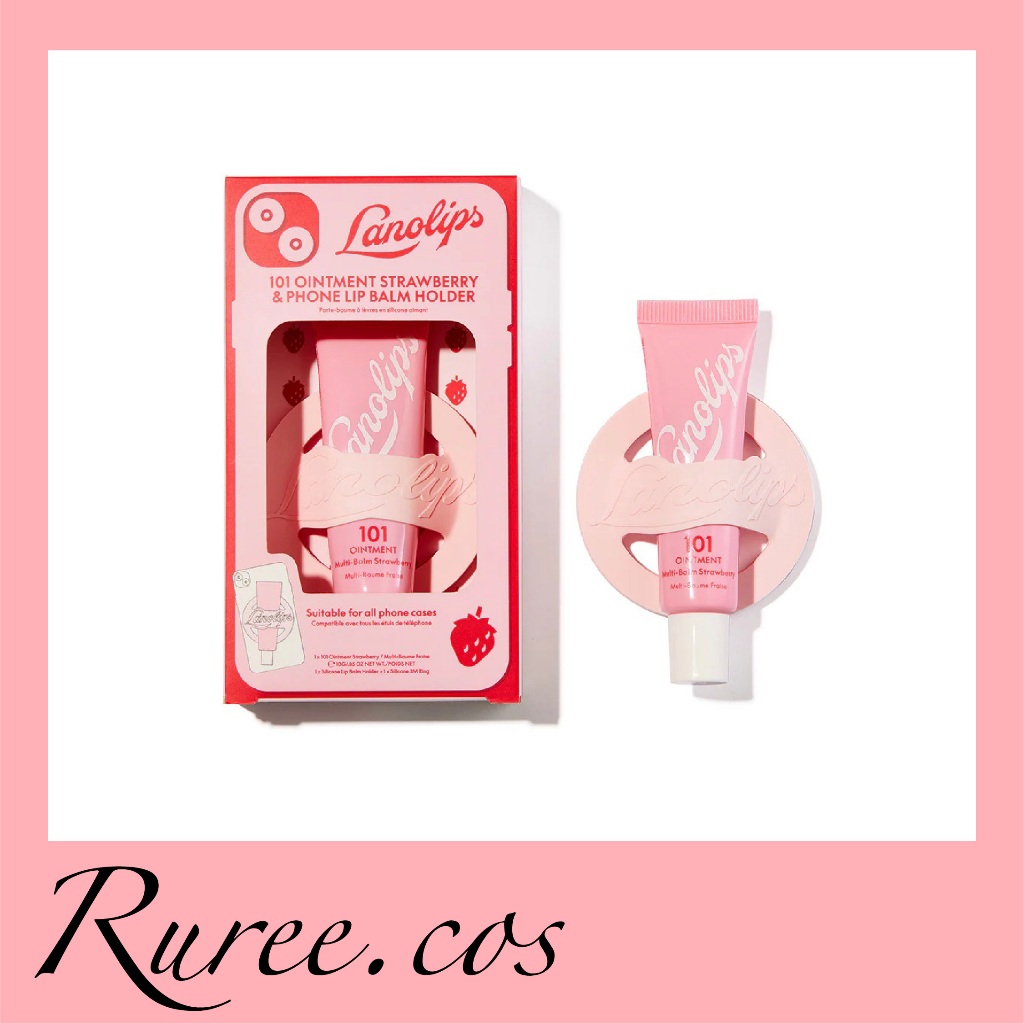 [พร้อมส่ง/ของแท้] LanoLips - 101 Ointment Strawberry & Phone Lip Balm ...
