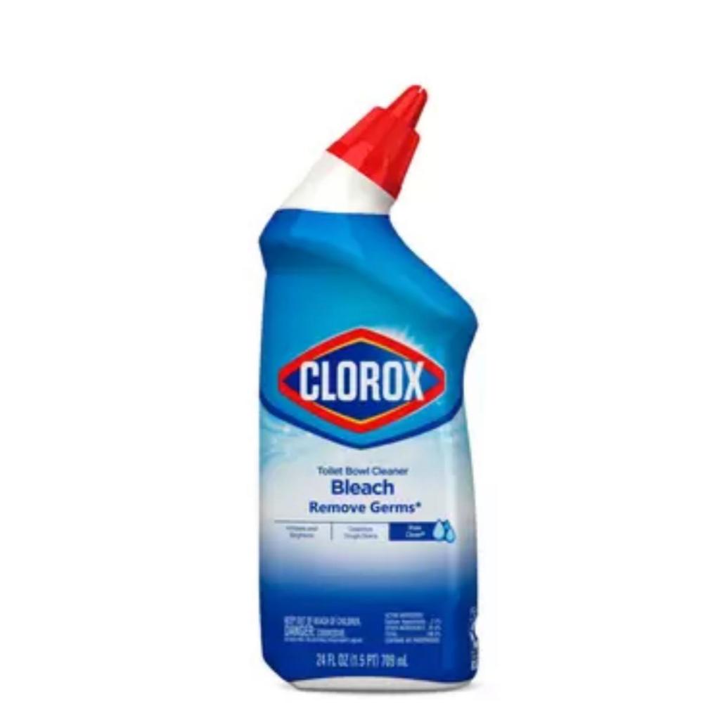 Clorox Liquid Toilet Bowl Cleaner with Bleach Remove Germs 709 ml ...