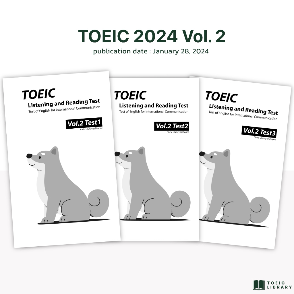 ชีทข้อสอบโทอิคปี2024 TOEIC2024 Vol.2 with ANSWER2024(1) | Shopee Thailand