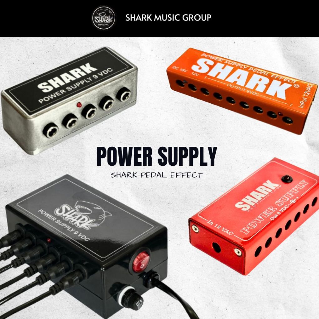 รวม Shark Power Supply ตัวจ่ายไฟ Effect ทั้ง 4 รุ่น พร้อม Adapter และ ...