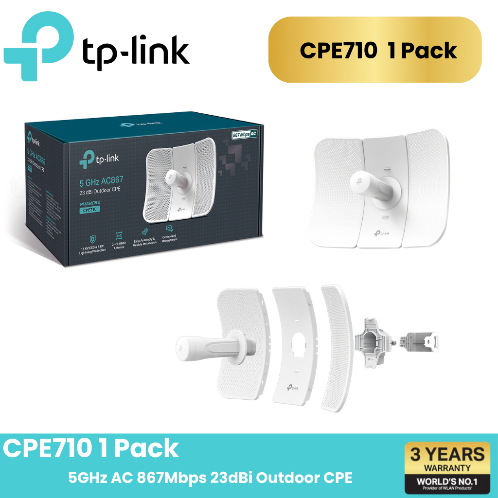 TP-LINK CPE710 5GHz AC 867Mbps 23dBi Outdoor CPE สินค้ารับประกัน 3 ปี ...