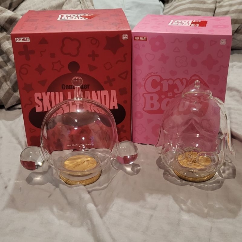 POP MART labubu crybaby skullpanda โหลแก้ว สำหรับใส่ POP BEAN Jar plus ...