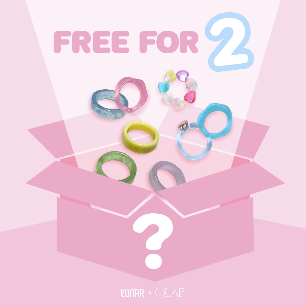 [ ซื้อ 2 คู่ รับฟรี! ] Resin ring แถมฟรี 2 วง (collaboration w/OLAF ...