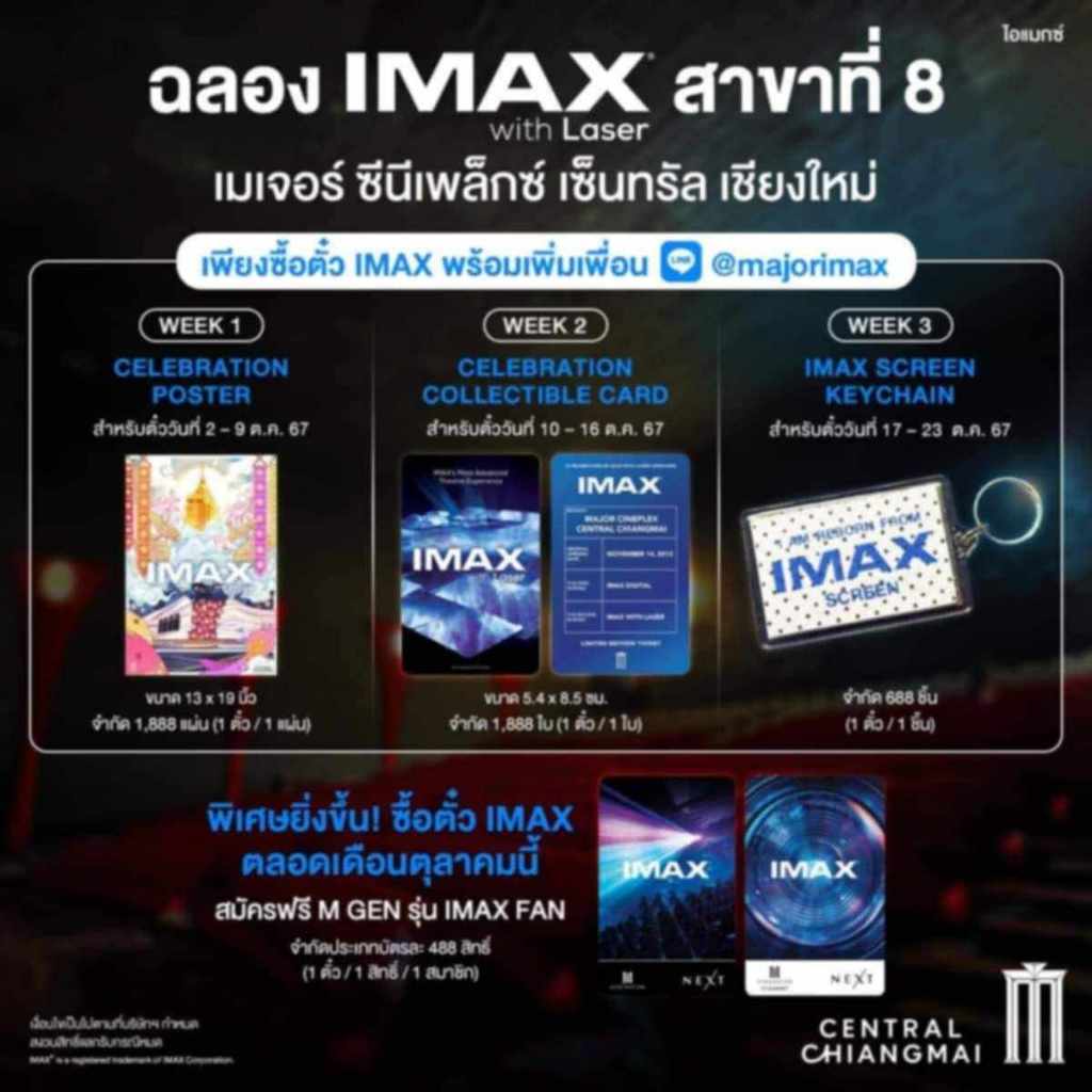ชุดโปสเตอร์และบัตรแข็ง Collectible Card IMAX ฉลองโรงหนัง IMAX LASER ...
