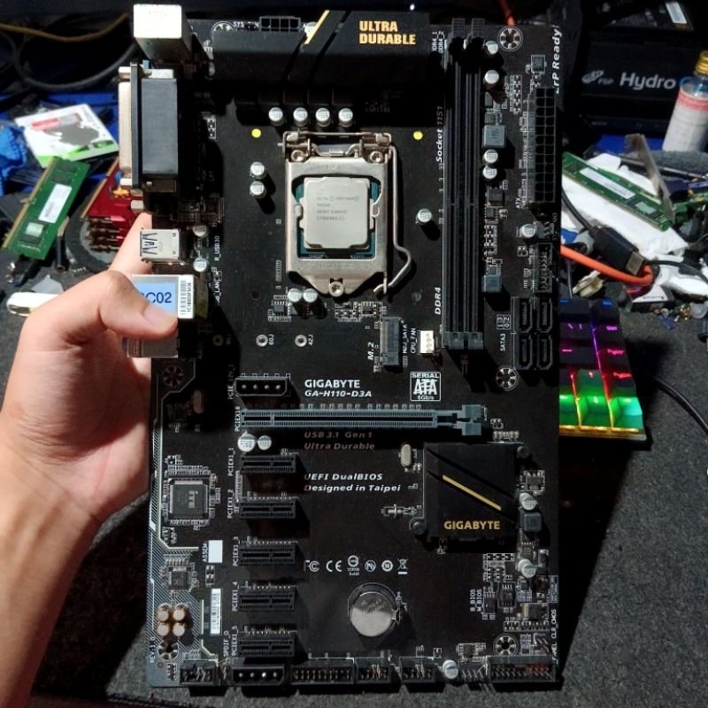 เมนบอร์ดมือสอง gigabyte ga-h110-d3a gen 6-7 (1151) | Shopee Thailand