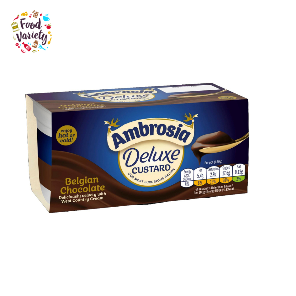Ambrosia Deluxe Custard Belgian Chocolate 2x120g | Shopee Thailand