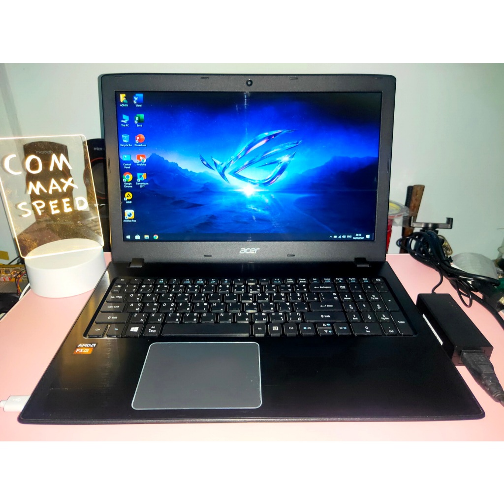 โน๊ตบุ๊ค ACER E5-553 ซีพียู AMD FX-9800P แรม 8GB DDR4 SSD 240GB การ์ดจอ ...