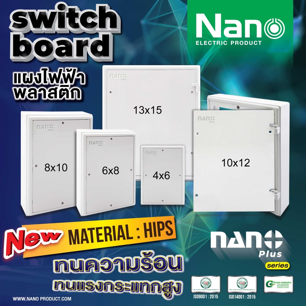 แผงไฟ Nano Plus NNP แผงไฟฟ้าพลาสติก แผงพลาสติก แผงไฟ สีขาว 301W-NNP 302W-NNP 303W-NNP 304W-NNP ...