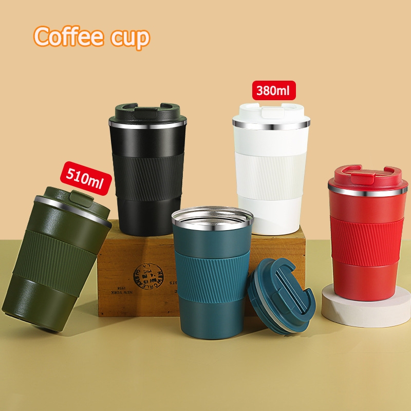 ร้อนพร้อมฝา แก้วน้ำสแตนเลส แก้วกาแฟ แก้วเก็บอุณหภูมิ 380ml/510ml | Shopee Thailand