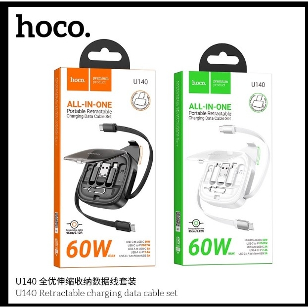 Hoco U104 3 in 1 สายชาร์จเร็ว 66W PD QC3.0 USB C สําหรับสมาร์ทโฟนทุก ...