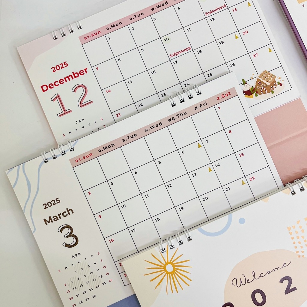 ปฏิทินตั้งโต๊ะไทย 2025/2068 size 9x7นิ้ว Planner+ (Free ไดอารี่) /Desk ...