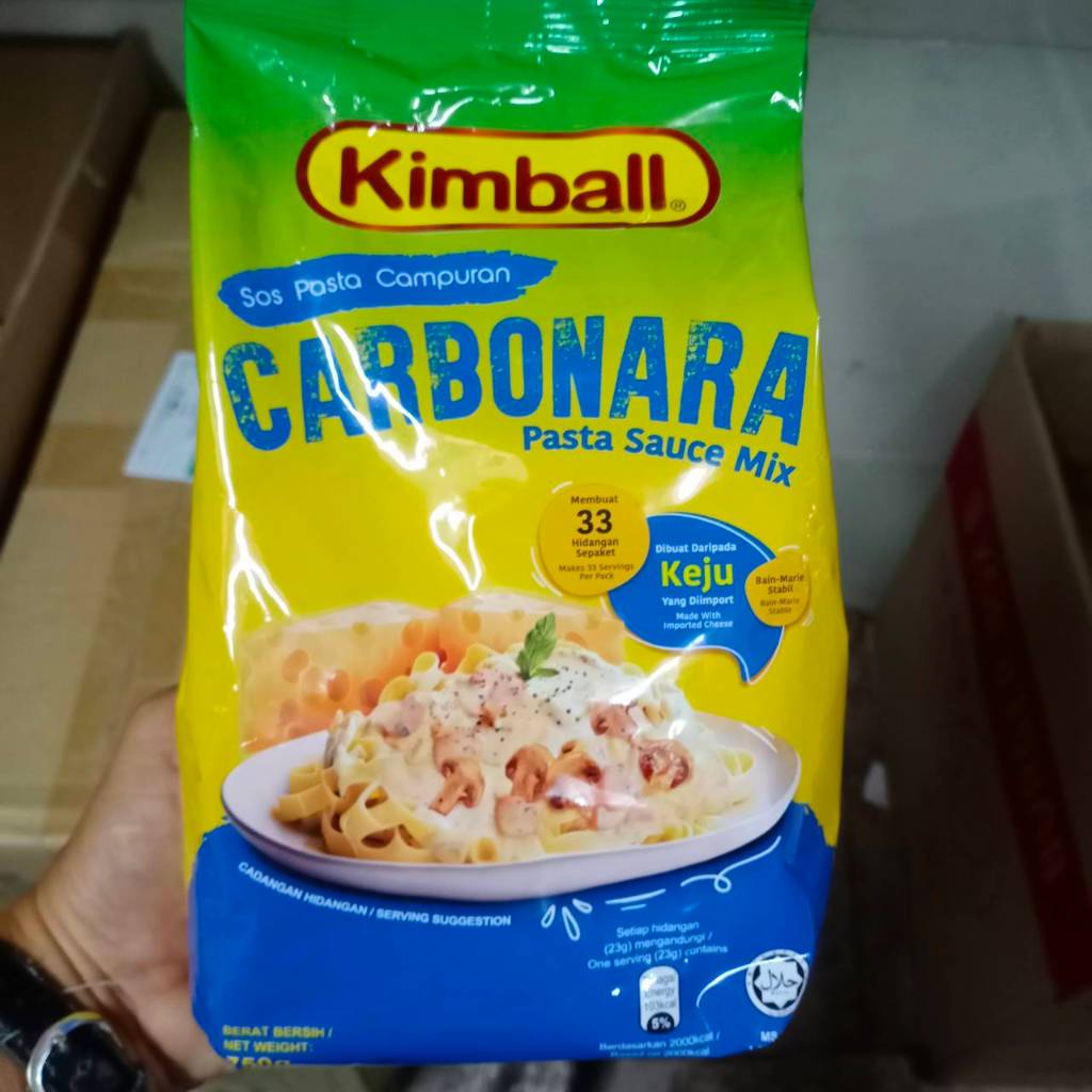 คิมบอลผง ซอสพาสต้าคาโบนาร่า Kimball Carbonara Pasta Sauce mix 750gm ...