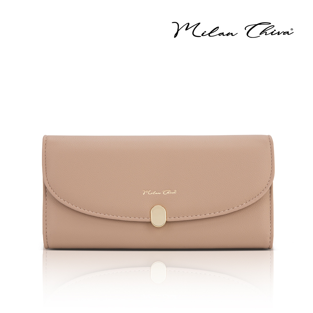 Milan Chiva รุ่น Front Flap Wallets กระเป๋าสตางค์ใบยาว แบบพับ หนัง PU เรียบ (MC-W015) | Shopee ...