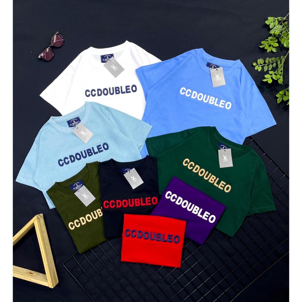 CC05 คอกลมแขนสั้นปักกลางอกSMLXL ชญ | Shopee Thailand