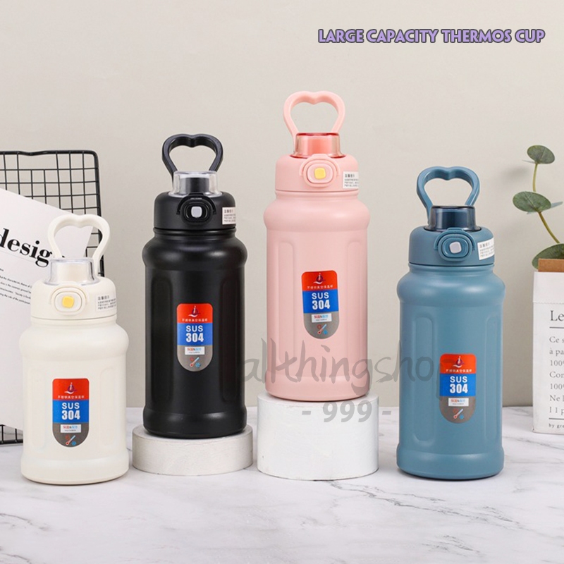 กระบอกน้ำเก็บอุณหภูมิ 650ML.850ML. ขวดกระบอกน้ำ สแตนเลส316 เก็บความร้อน-เย็น มีหูหิ้ว B0165 ...