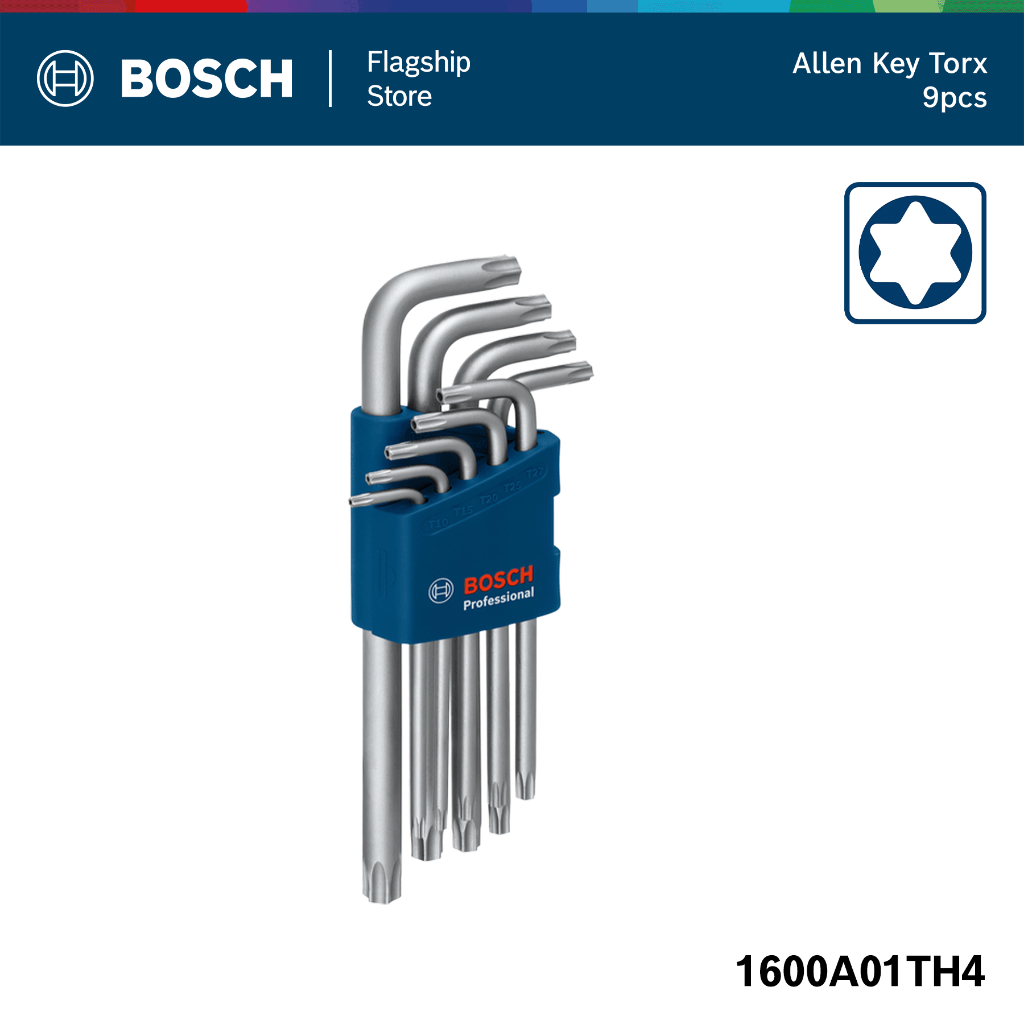 BOSCH 9pcs torx key set ชุด กุญแจขันทอร์ค 9 ชิ้น | Shopee Thailand