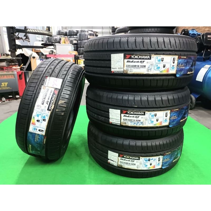 ยางใหม่ค้างปี 225/40R18 Yokohama BluEarth-GT AE51(Made in Japan) ผลิตปลายปี 2022 ประกันบวม 2 ปี ...