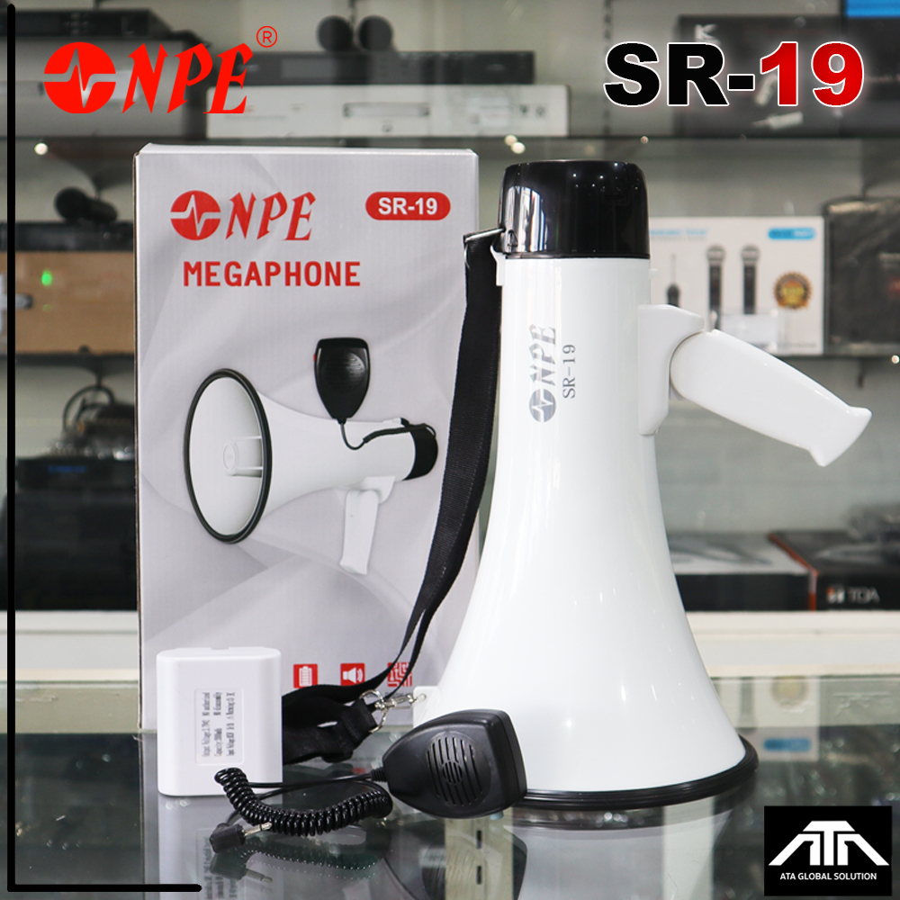 โทรโข่ง NPE SR-19 Megaphone NPESR19 50 W โทรโข่ง มี Bluetooth USB SD CARD NPE SR 19 บันทึกเสียง ...