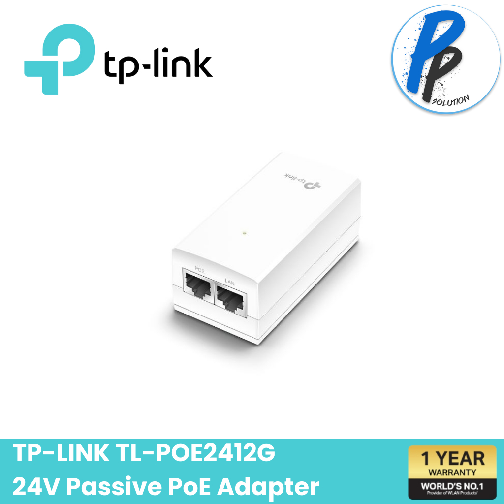 TP-LINK TL-POE2412G Gigabit 24VDC Passive PoE Adapter ต่อแล้วใช้งานได้ ...