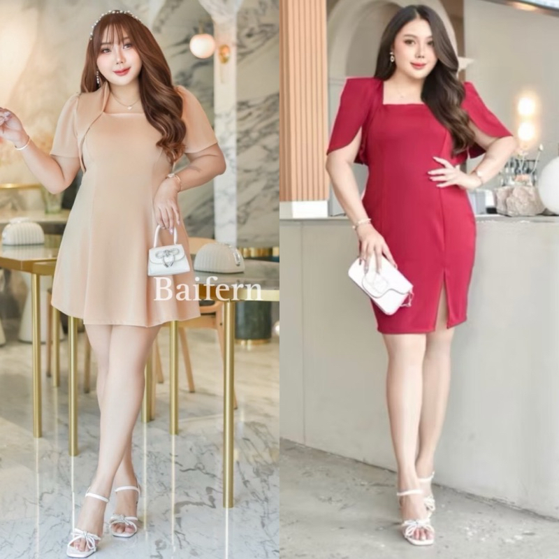Janny เดรสสาวอวบ Bigsize Plussize XXL ชุดออกงาน ชุดราตรี ผ้าสกินนี่ ผ้ามิลิน | Shopee Thailand