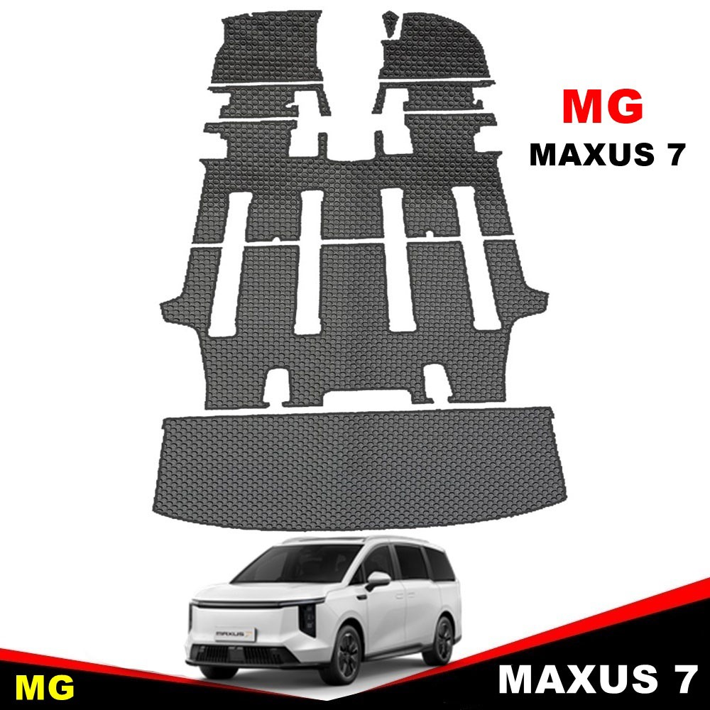 ยางปูพื้นรถยนต์ MG MAXUS 7 2024 พรมกระดุม เอ็มจี แม็กซัส7 สีดำ เข้ารูป ...