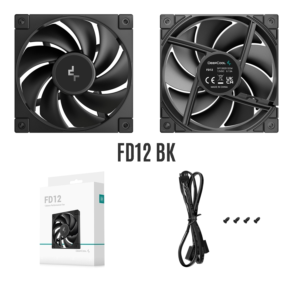 พัดลมเคส DEEPCOOL - CASE FAN 12CM FD12 / FD12 WHITE รับประกัน 3 ปี ...