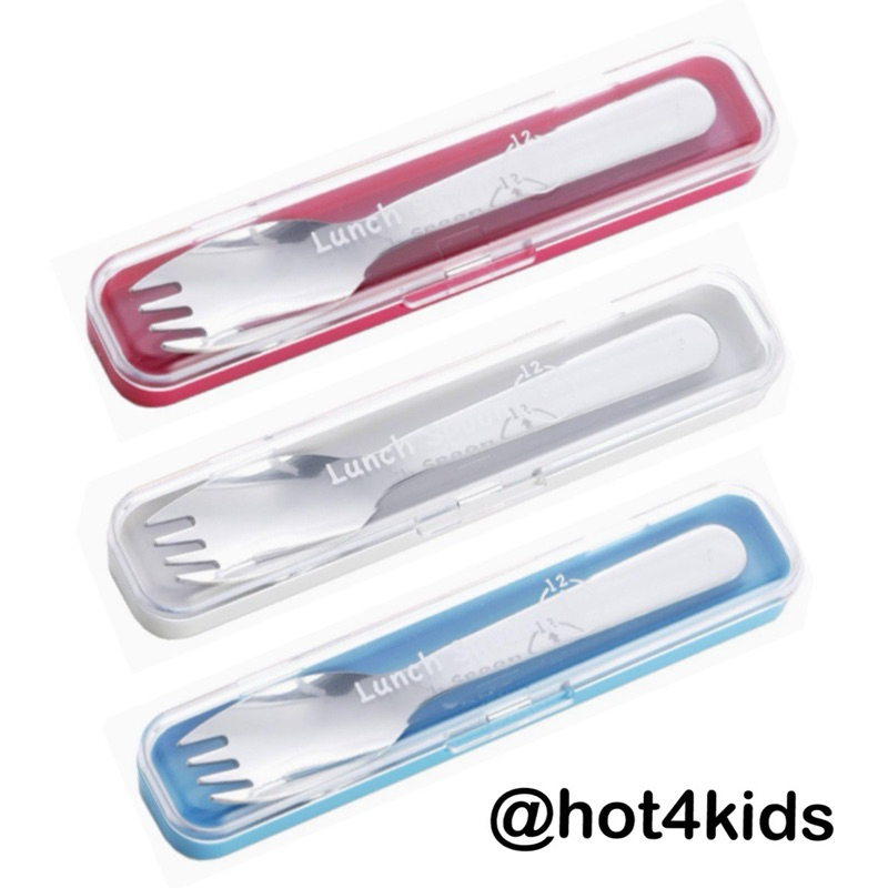 Takamura Metal 004645 Lunch Spoon with Case, Straight, White ช้อนส้อม ...