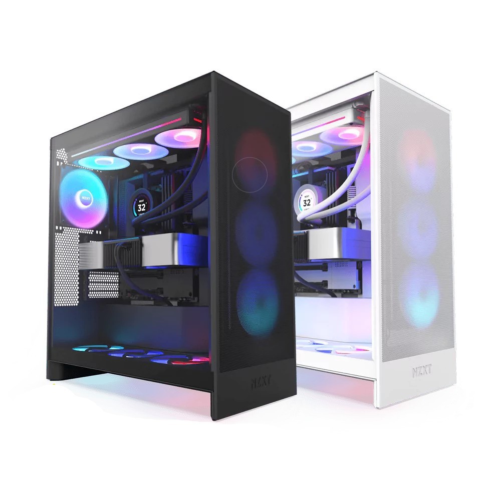 CASE NZXT H7 FLOW BLACK / WHITE (E-ATX) เคส | Shopee Thailand CASE NZXT H7 FLOW BLACK / WHITE (E-ATX) เคส | Shopee Thailand