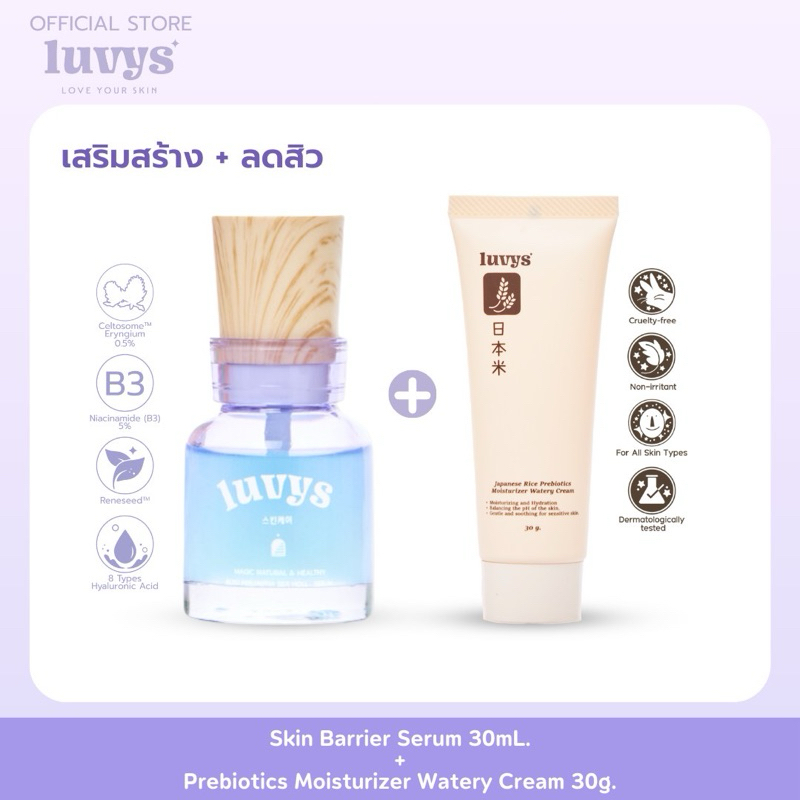 [Duo Set] luvys Pre Serum 30mL. - Skin Barrier + Prebiotics Moisturizer ...