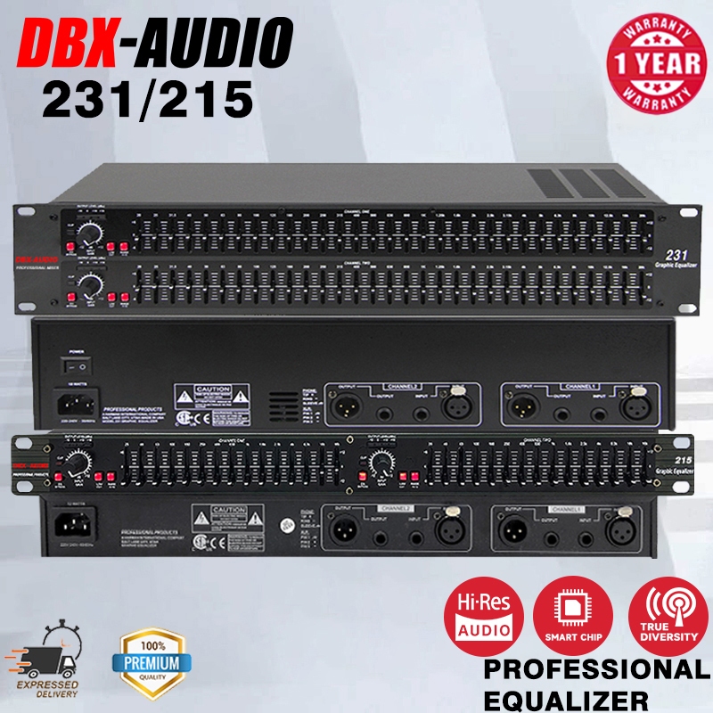 DBX-AUDIO 215/215SUB / 215S / 231/231SUB Dual Channel 15 Band Equalizer โปรเซสเซอร์เสียงที่ดี ...