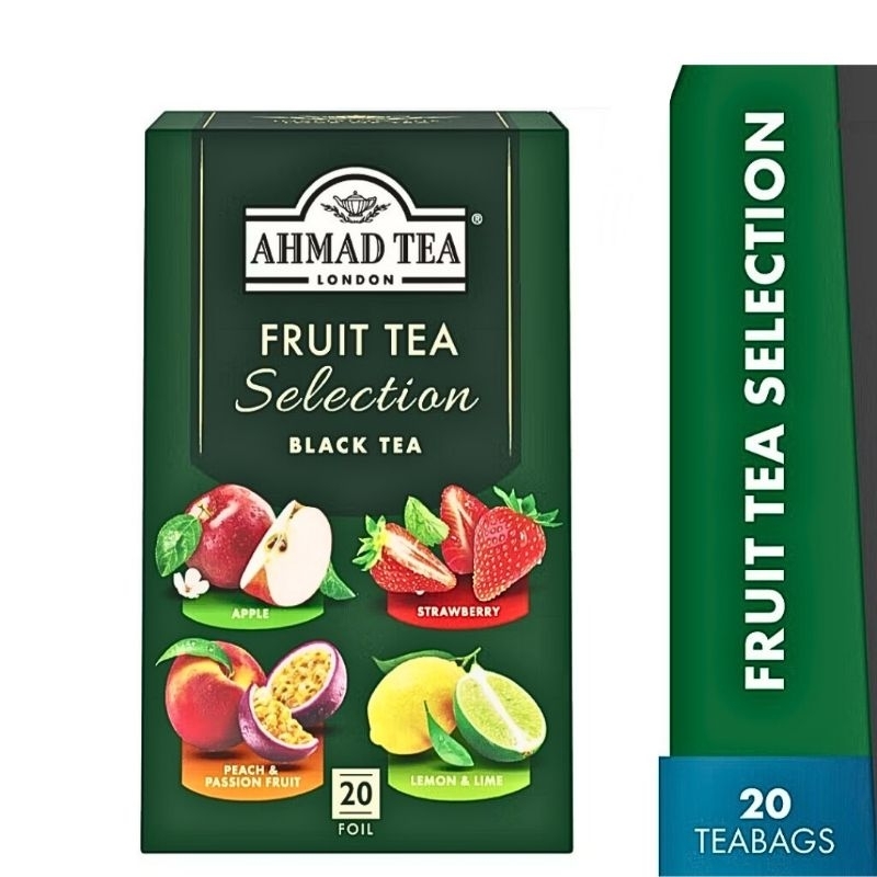 ชาผลไม้ 4 รสชาติ Ahmad Tea Fruit Tea Selection (20 Teabags) Halal ...