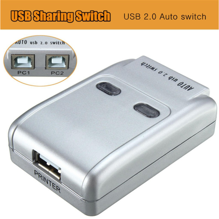 ตัวสลับเครื่องพิมพ์ Printer Switch USB 2.0 Hub Auto Sharing Switch 2 ...