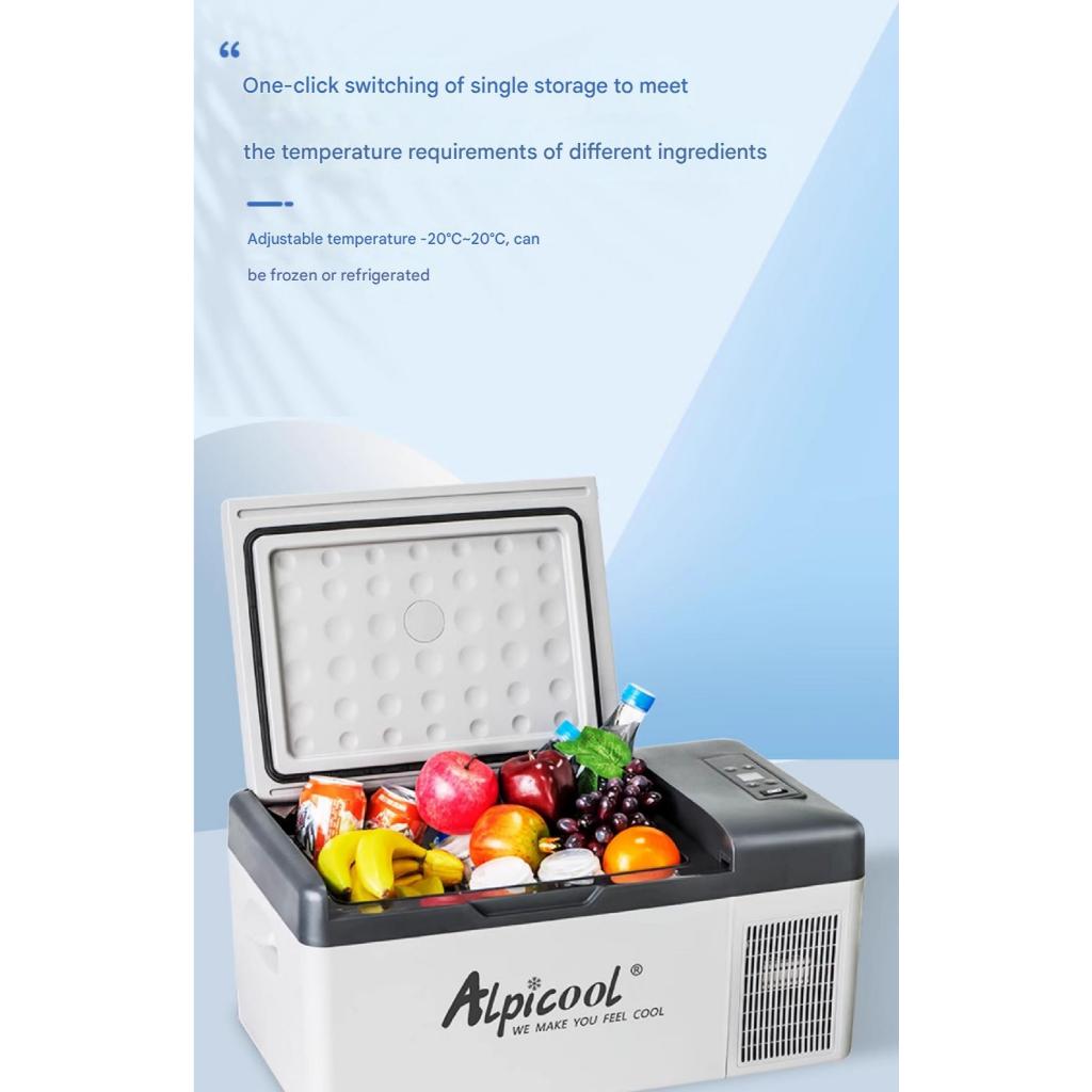 [พร้อมส่ง] Alpicool freezer ตู้เย็นขนาดเล็ก12V/24V/220V ตู้เย็นพกพาตู้เย็นในรถเครื่องทำความเย็น ...