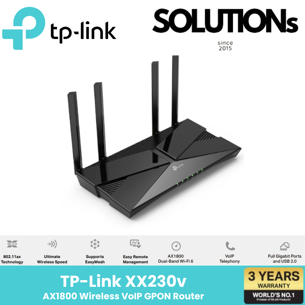 TP-Link XX230v AX1800 Dual Band Wi-Fi 6 GPON Router | Shopee Thailand