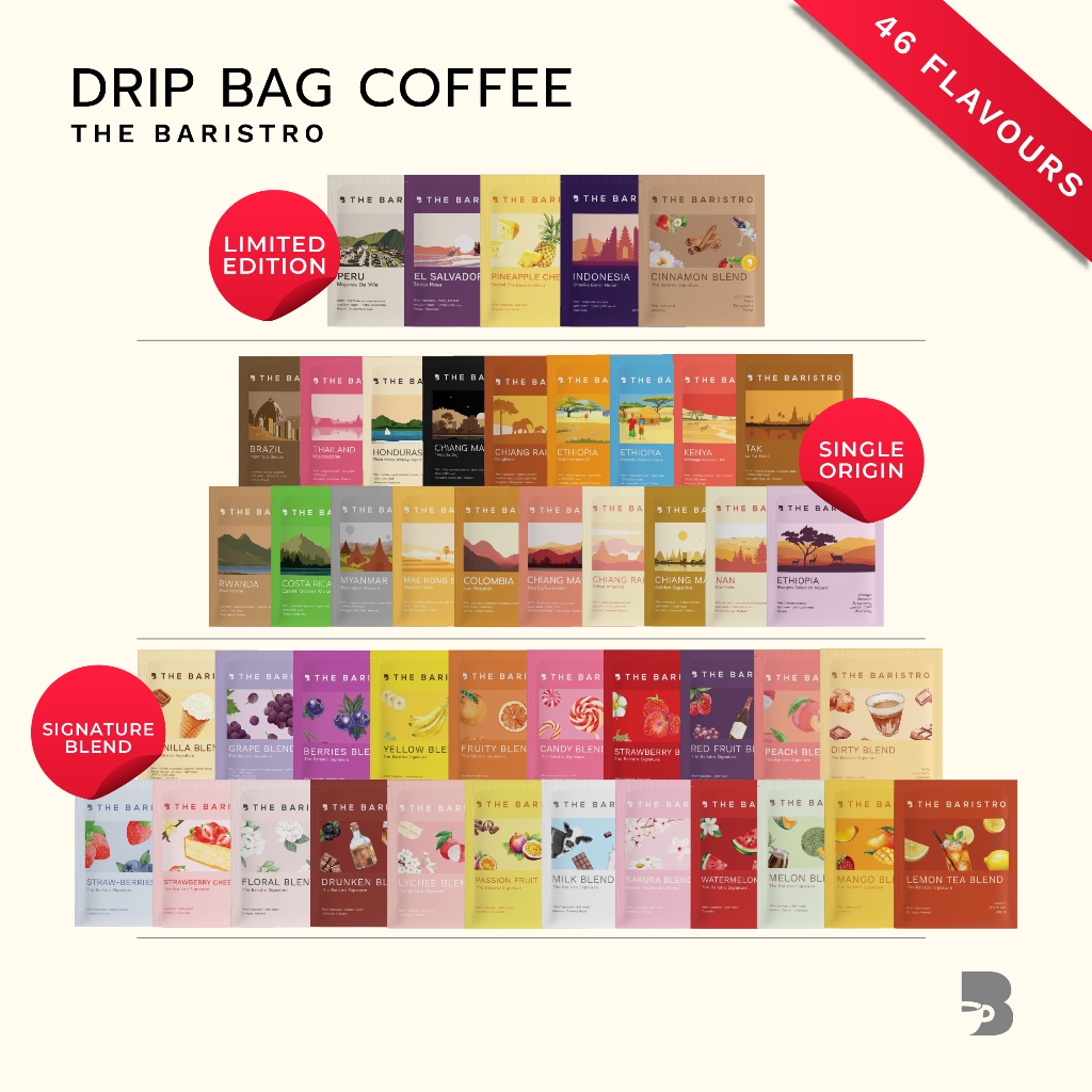 กาแฟดริป แบบซอง 46 รสชาติ - Drip Bag Coffee 46 Flavors | Shopee Thailand