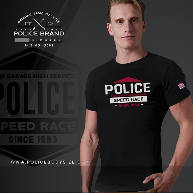 Police Bigsize ทรง Slim fit พอดีตัว สีขาว,ดำ,เทา (B351) | Shopee Thailand