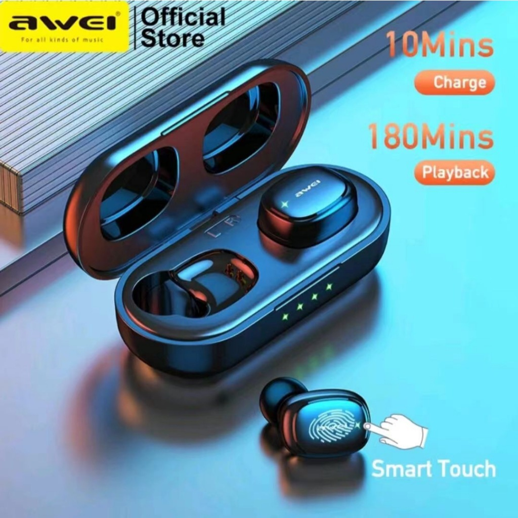 Awei T13 Pro Bluetooth Earphone, HD Calling With Crisp Sound, Support ...