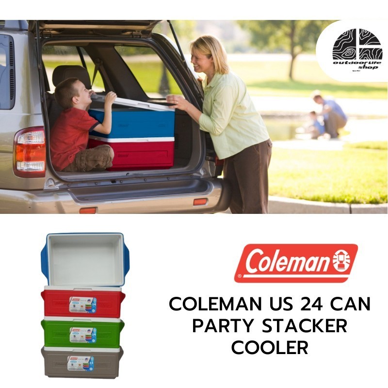 Coleman US 24 Can Party Stacker Cooler กระติก | Shopee Thailand