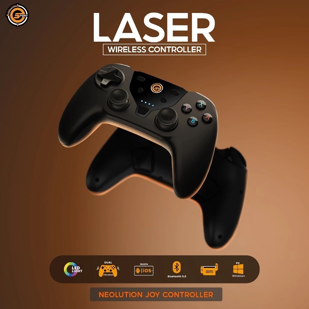 จอยคอนโทรลเลอร์ Neolution E-Sport Gaming Controller รุ่น Laser จอยเกมไร้สาย 3 ระบบ ไร้สาย บลูทูธ ...
