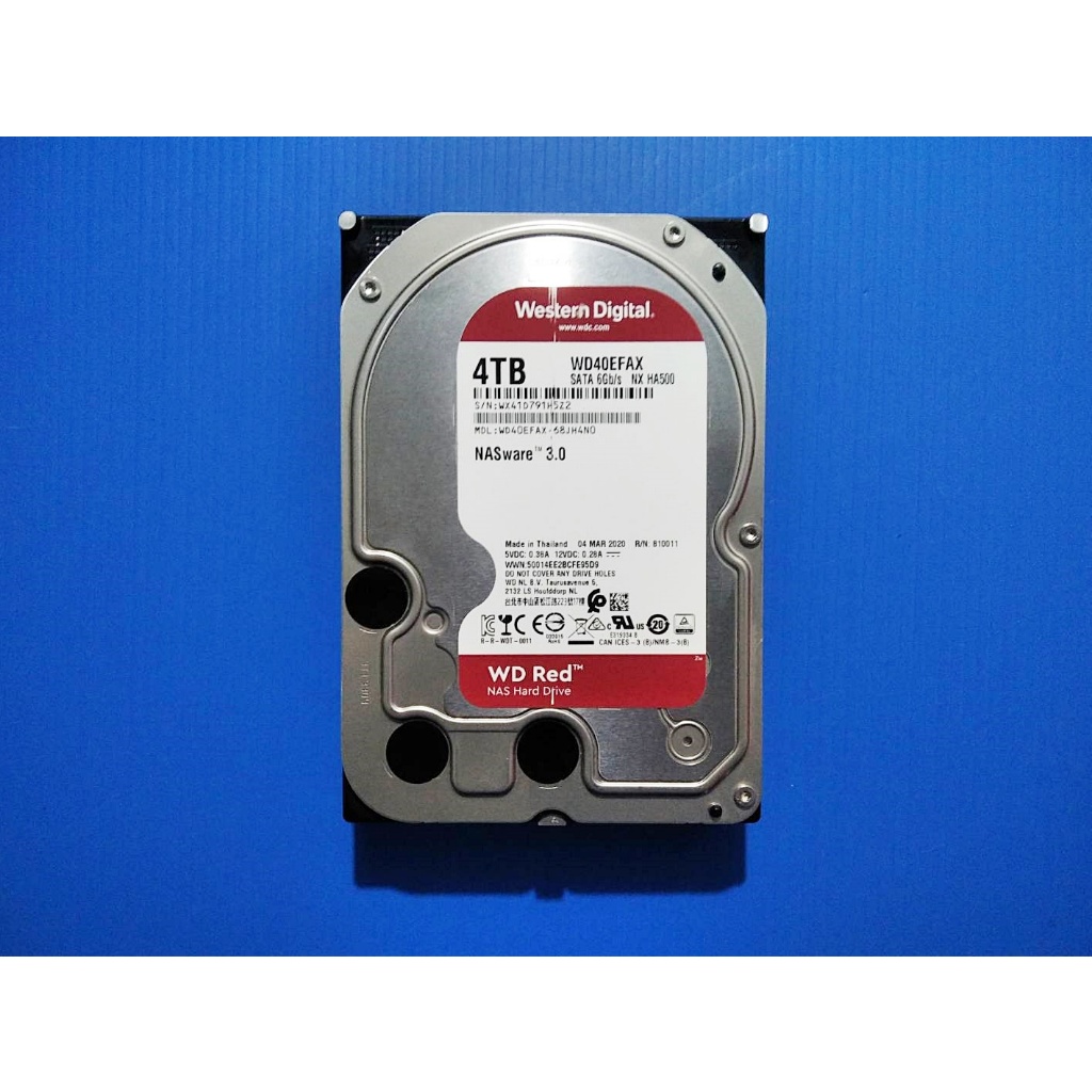 HDD WD RED NAS 4TB 3.5" SATA-3 64 MB 5400 RPM สินค้ามือสองรับประกัน 1 ...