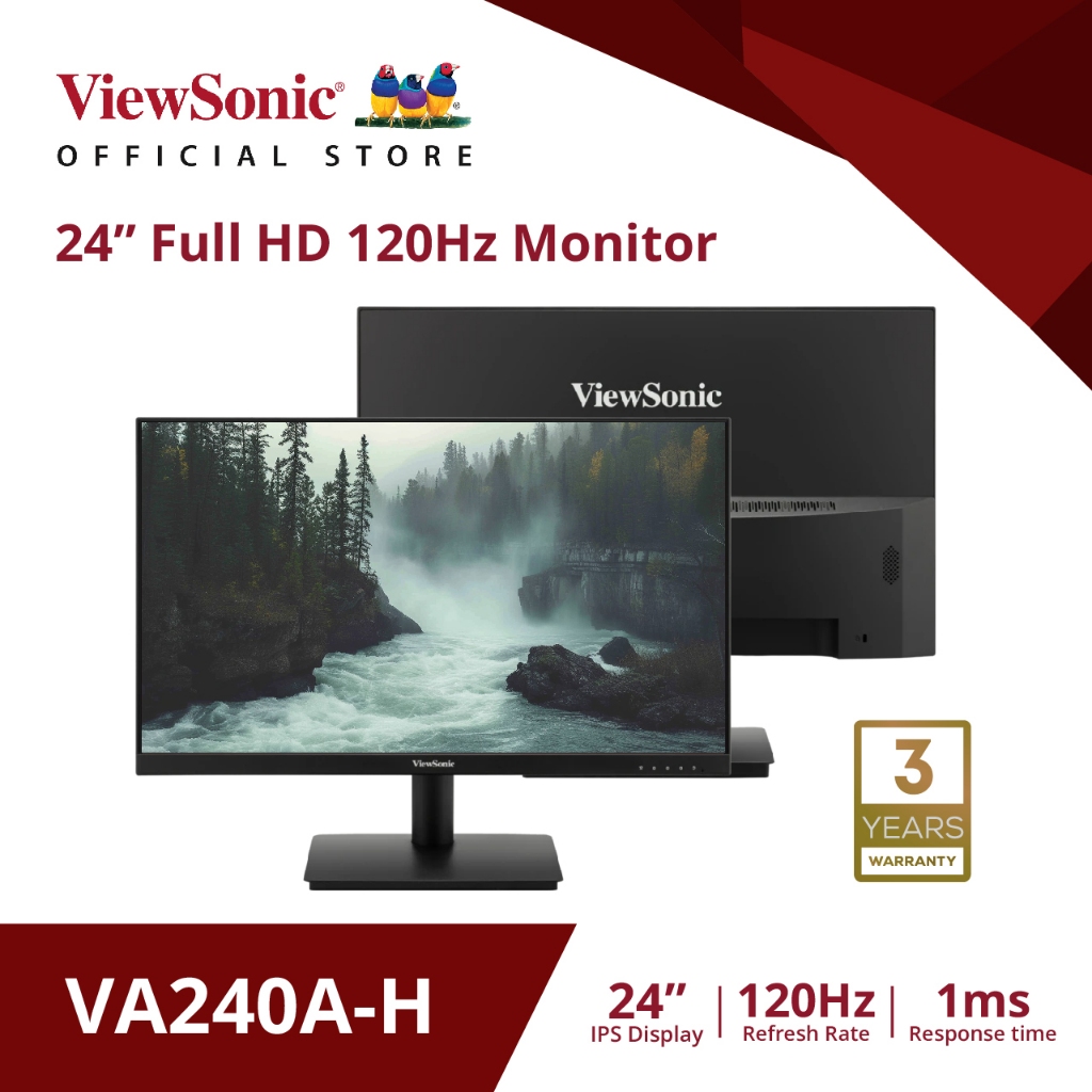 Viewsonic Monitor VA240A-H 24” / Full HD / 120 Hz / IPS / 1 ms (จอ ...
