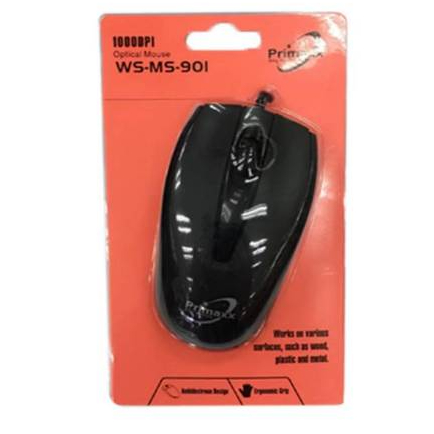 Primaxx WS-MS-901 MOUSE Optical USB (เมาส์มีสาย)มีน้ำหนักเบาทำให้สามารถ ...