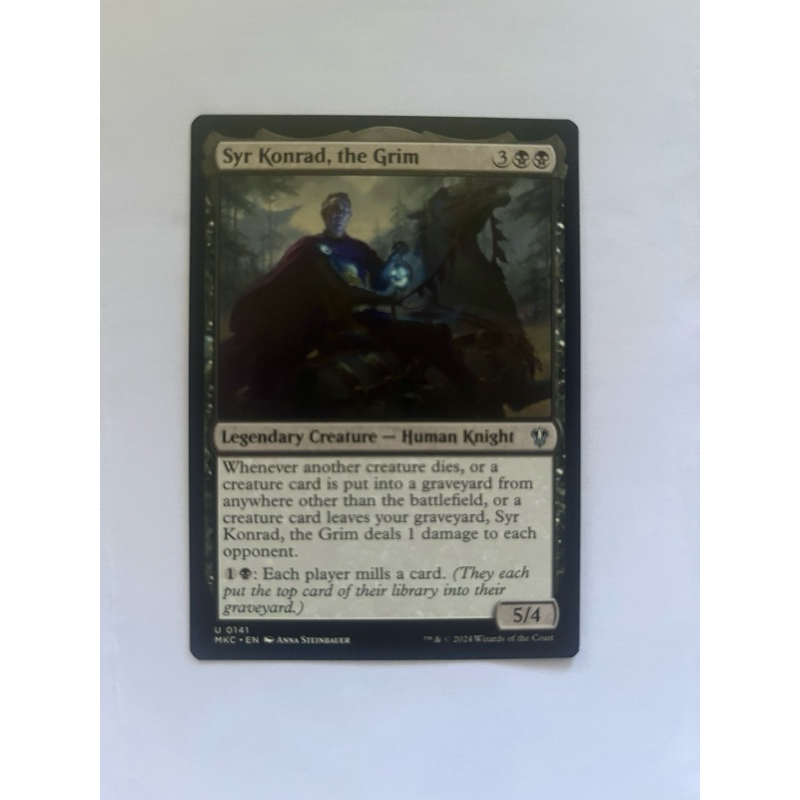 การ์ด MTG Syr Conrad, the Grim Black Magic the Gathering EDH รุ่น MKC ...
