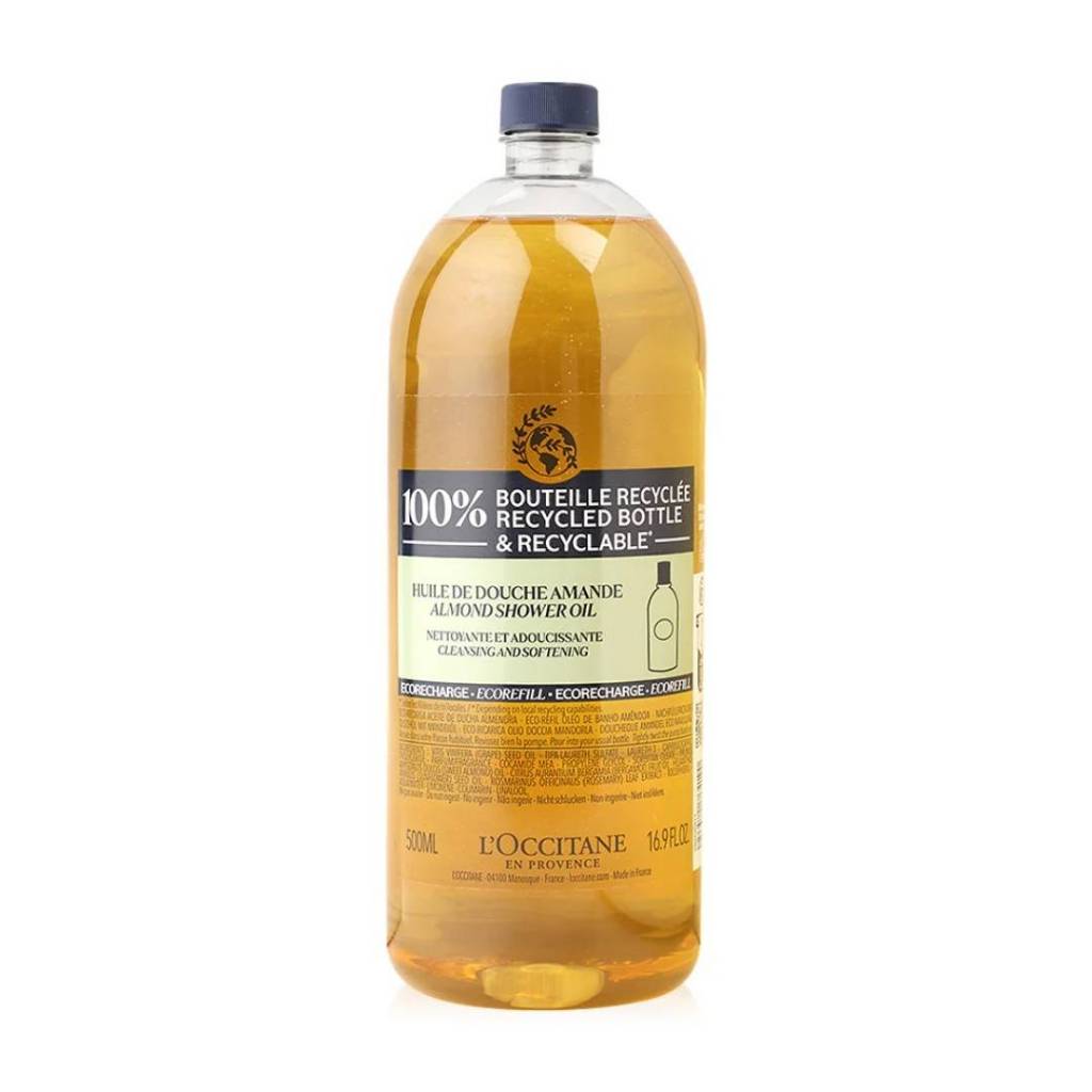 L’Occitane Almond Shower Oil Eco-Refill 500ml ชาวเวอร์ออย คลีนซิ่ง แอนด์ ซอร์ฟเทนนิ่ง แบบเติม ...