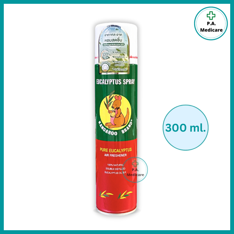 สเปรย์น้ำมันยูคาลิปตัส ตราจิงโจ้ Eucalyptus Spray 300 ml. สเปรย์ดับ ...