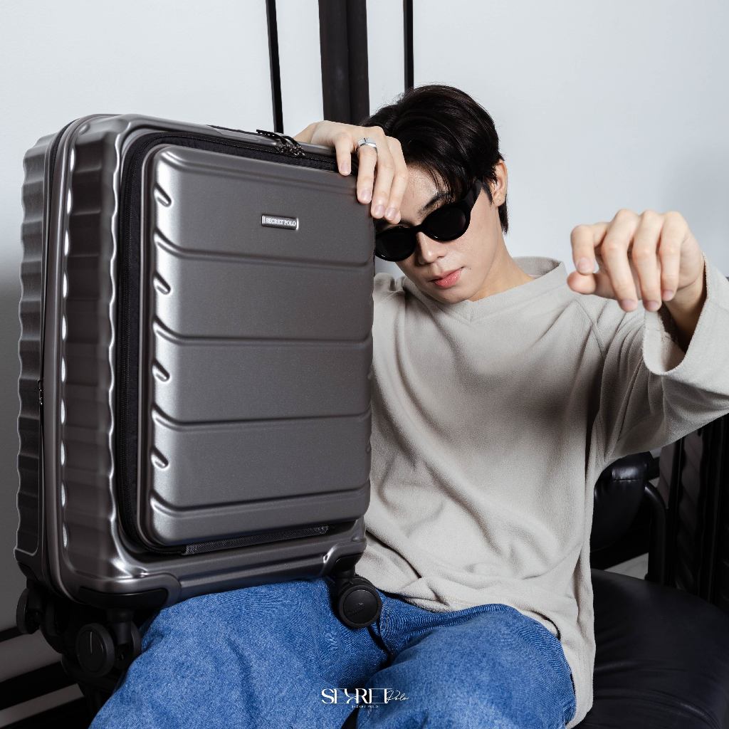 กระเป๋าเดินทาง รุ่น LUSTER เปิดหน้า ซิปขยาย กันกรีด แบรนด์ SECRET POLO ...