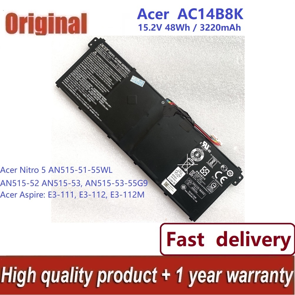 NEW AC14B8K Battery Notebook Acer Nitro 5 AN515-51 Series AC14B8K ''15 ...