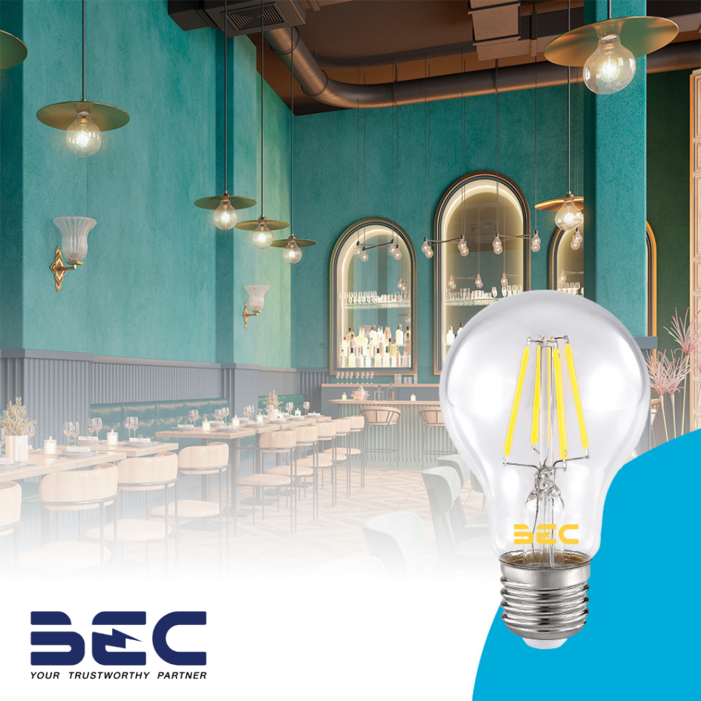 BEC VINTAGE รุ่น VTT-A60-E27 4W หลอดไฟวินเทจ LED ขั๊ว E27 แสงวอร์มไวท์ ...