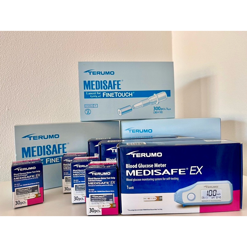 เครื่องตรวจน้ำตาล TERUMO Medisafe Ex พร้อมชุดตรวจ | Shopee Thailand