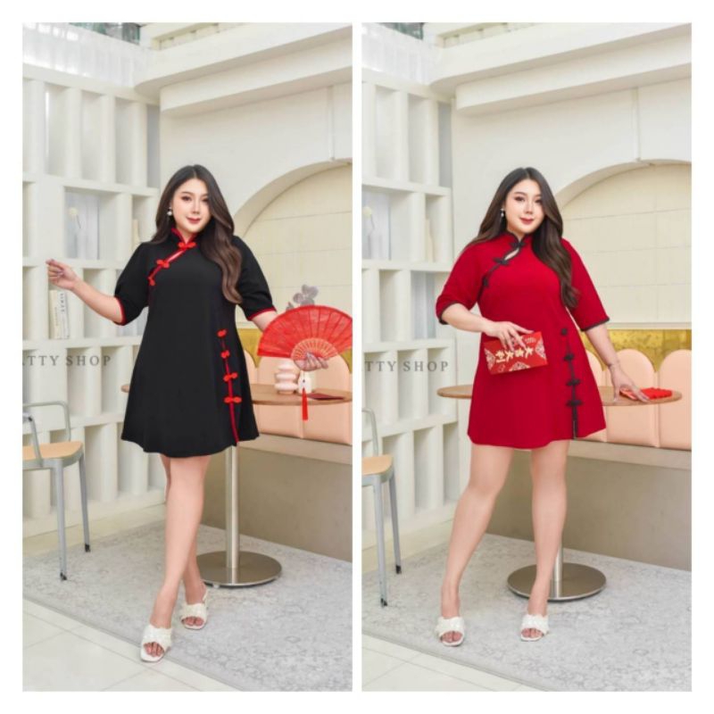 KP27-2เดรสกี่เพ้า แขนสามส่วน แบบสวย น่ารักใส่ง่าย ที่อกโชว์เว้าเล็กน้อย เพิ่ทดีเทล เล็กๆ ...